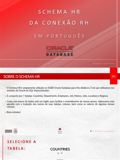 Apostila Hr Schema Oracle Em Português Pdf Contabilidade