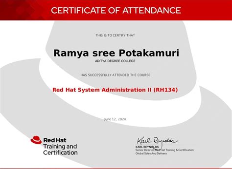 ramya sree potakamuri on linkedin redhat certification