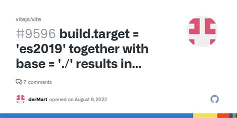 build target es2019 together with base results in import