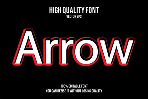 Arrow Vector Text Effect Fully Editable Graphic By Kazim Abbas Creative Fabrica