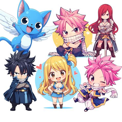 Cute Fairy Tail Png Lucy Heartfilia Natsu Happy Erza Gray Anime