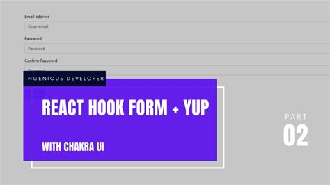 react hook form yup in chakra ui reactjs form website validation html chakraui
