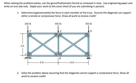 Solved When Solving The Problems Below Use The