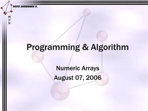 Numeric Arrays 6 Ppt Programming Languages Computing