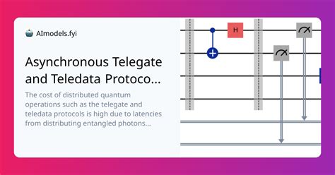 Asynchronous Telegate And Teledata Protocols For Distributed Quantum Computing Ai Research