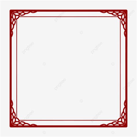 레드 레트로 간단한 패턴 장식 사진 프레임 테두리 기하학적 패턴 빨강 무늬 간단한 복고풍 액자 장식 Png 일러스트 및 Psd 이미지 무료 다운로드 Pngtree