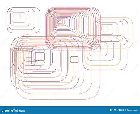 Artistic Rounded Rectangle Background Pattern Abstract Backdrop Shape Details And Design Stock
