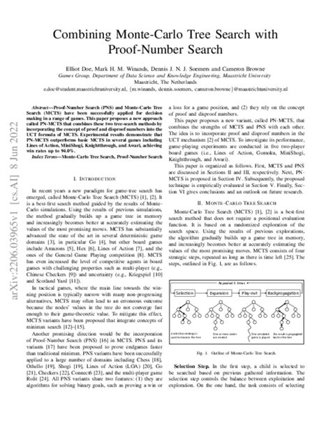Pdf Combining Monte Carlo Tree Search With Proof Number Search