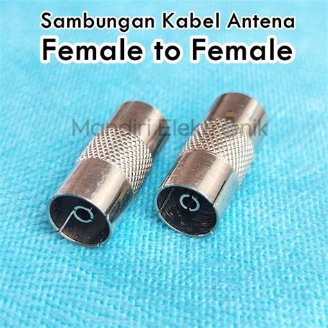 Jual Konektor Female To Female Jack Sambungan Kabel Antena TV Female To Female Jack TV Cewe Ke