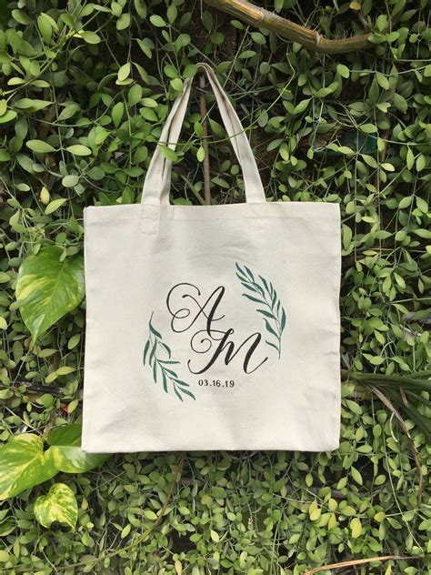 Monogrammed Wedding Tote Bag Ecobag Casamento Presentes Para