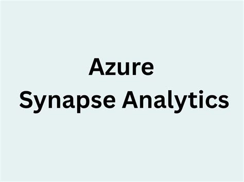Azure Synapse Analytics Training Certification Online