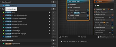 Help I Cannot Get Item From Position Array Passed In By Blueprint In Niagara Runrealengine