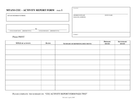 Mtans Ceu Activity Report Form ≡ Fill Out Printable Pdf Forms Online