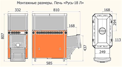 Печь для бани каменка РУСЬ 18 Л для парного помещения до 18 кубов