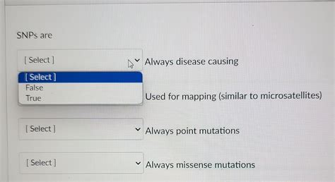 Solved Snps Are Select Always Disease Causing Used For