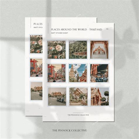 Mini Thailand Sticker Sheet Perfect For Journaling And Scrapbooking