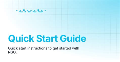 Quick Start Guide Cisco Crosswork Nso Documentation