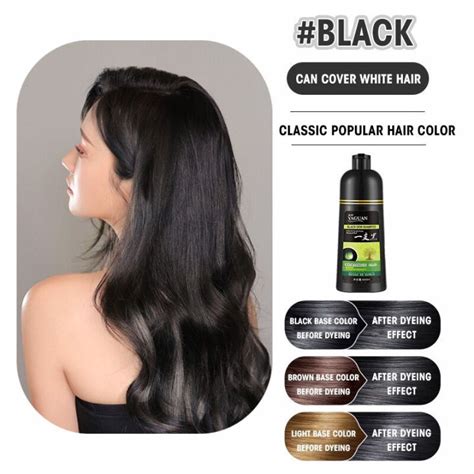 500ml Yaguan Brown Or Black Hair Shampoo Herbal Hair Dye Shampoo Blackbrown Color Shampoo In 5