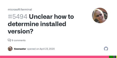 Unclear How To Determine Installed Version · Issue 5494 · Microsoft