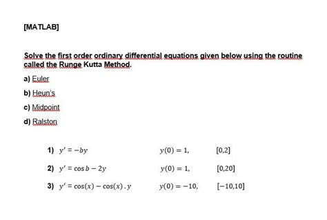 solved solve the following example with runge kutta method