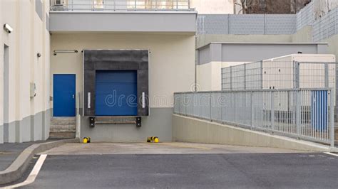 Cargo Door Dock Stock Photo Image Of Equipment Blue 266840302