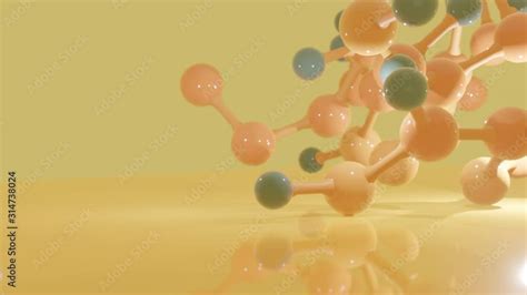 Physics Molecule Model Science Or Medical Background With Molecules
