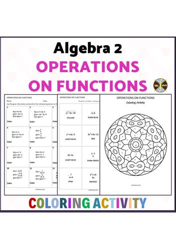 Operations On Functions Coloring Activity Color By Code Teaching
