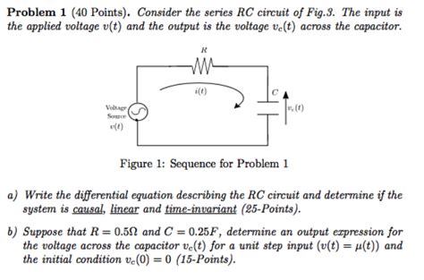 Solved Problem 1 40 Points Consider The Series Rc Circuit