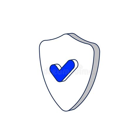 3d Icon Safety Shield Check Mark Symbol Security Stock Vector Illustration Of Secure Graphic