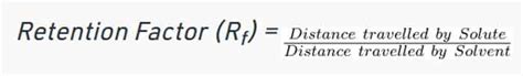 Retention Factor Formula