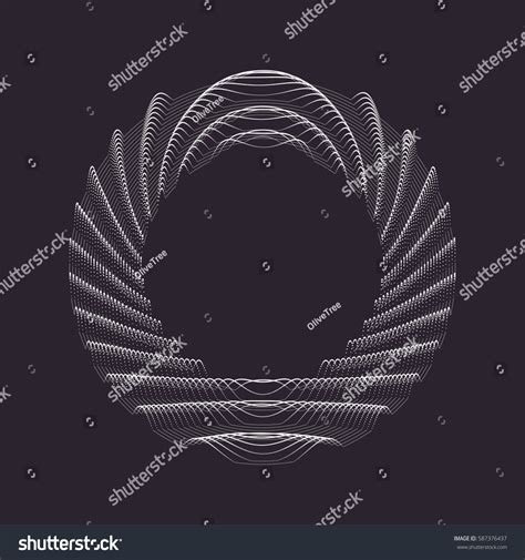 Abstract Parametric Pattern Made Dots Distorted Stock Vector Royalty