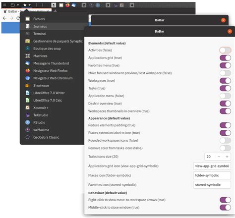 Review Babar Task Bar Version 32 Gnome Shell Extensions