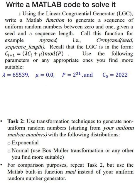 Solved Write A Matlab Code To Solve It Using The Linear