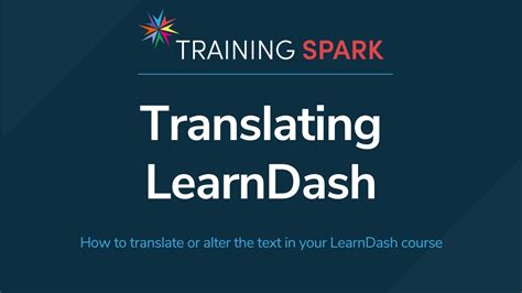 How To Translate Your LearnDash LMS YouTube