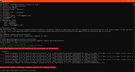 Php Erro Doctrine Inflector Ao Salvar Arquivos No Banco Com Tinker