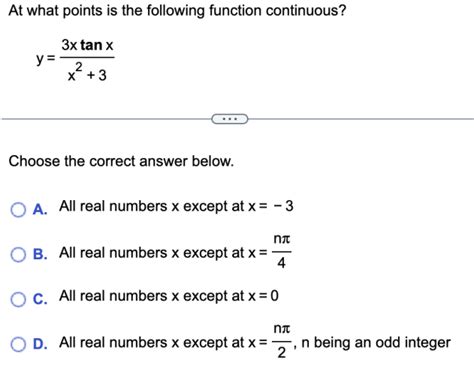 Solved At What Points Is The Following Function Continuous