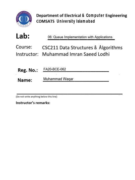 dsa fa20bce062 6 pdf queue abstract data type applied mathematics
