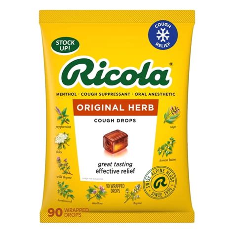Ricola Original Herb Menthol Cough Drops 90 Count