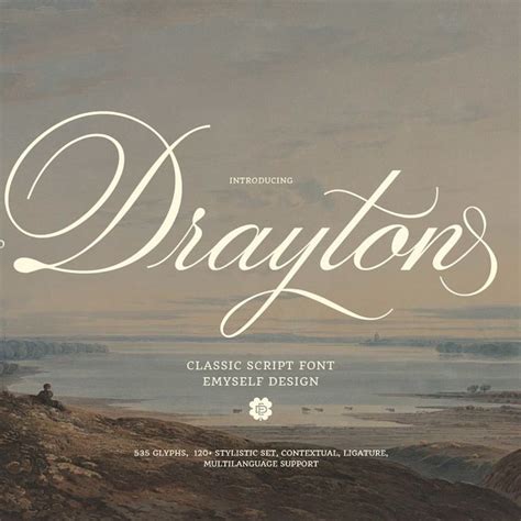 Ed Drayton Classic Script A Script Font By Emyself Design Classic