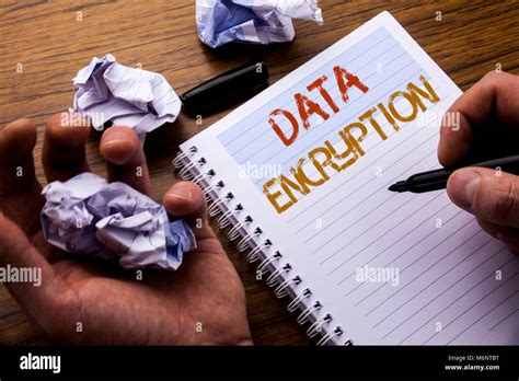 Word Writing Data Encryption Concept For Information Security Written