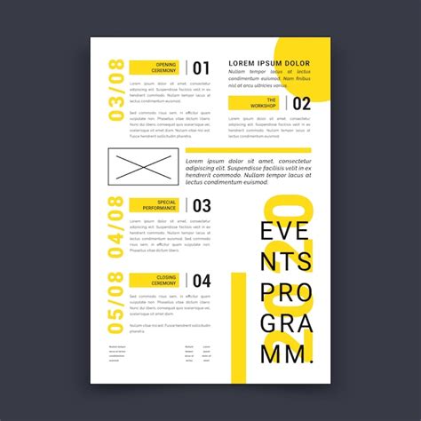 Free Vector Event Programming Poster Template