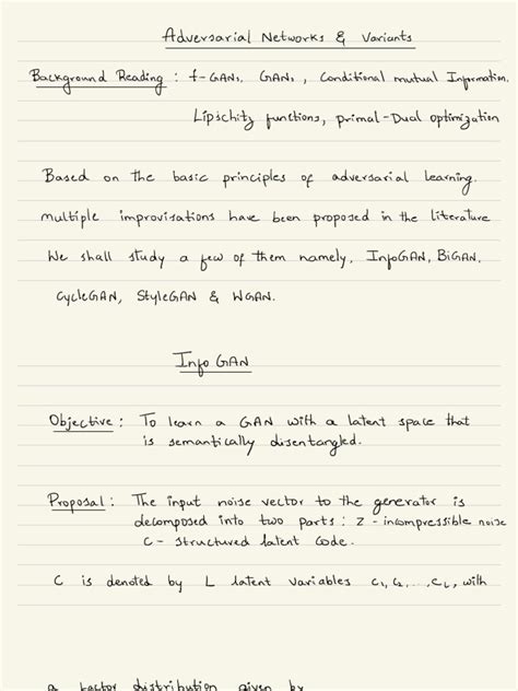 Lecture 5 Adversarial Networks And Variants Pdf Applied Mathematics Mathematics