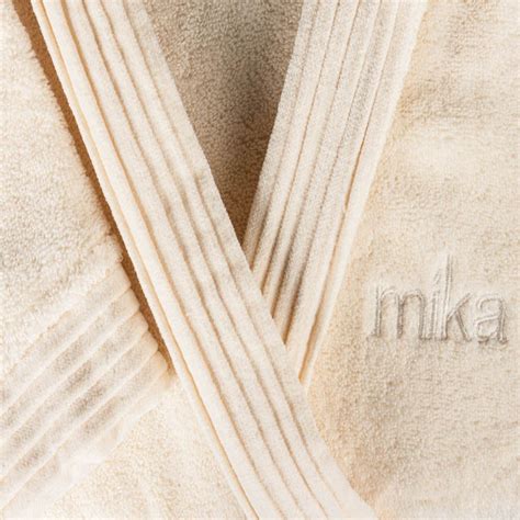 Халат за баня Мика с качулка различни размери Екрю Casa Cotton
