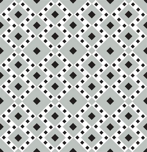 Geometrical Ornamental Cubical Seamless Black And White Pattern Modern Linear Background