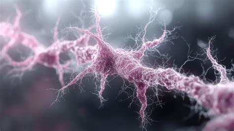 Detailed Microscopic View Of Neuron Nerve Network Exploring The Complexities Of Brain
