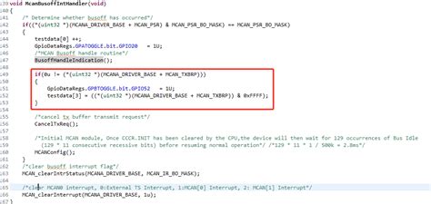 Tms320f280039 Why Bus Off Recover And Trigger Interrupt While Can Bus