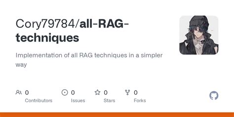 Github Cory79784all Rag Techniques Implementation Of All Rag