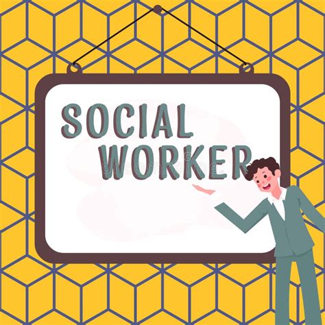 Conceptual Caption Social Worker Business Concept Assistance From State People With Inadequate