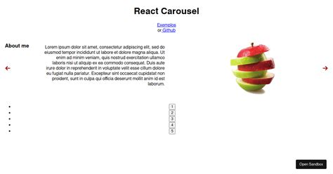 Infinite React Carousel Codesandbox