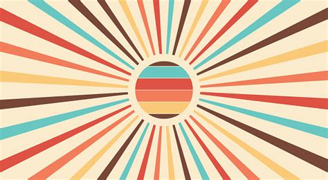 복고풍 태양은 빈티지 배경을 폭발시킵니다 배너 포스터 프레임 및 배경을 위한 나선형 광선 서커스 삽화가 있는 벡터 트위스트 디자인 무지개에 대한 스톡 벡터 아트 및 기타